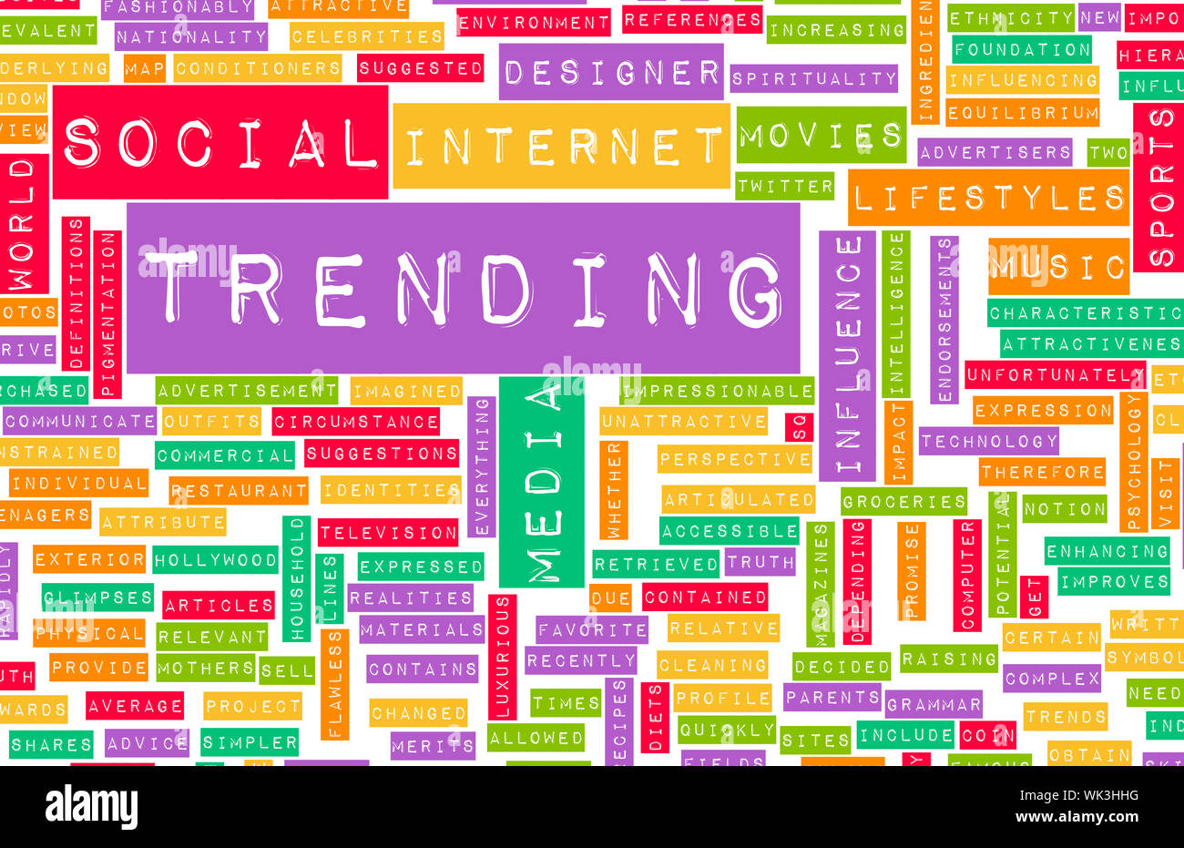 Trending Online and Digital Business News Art Stock Photo - Alamy