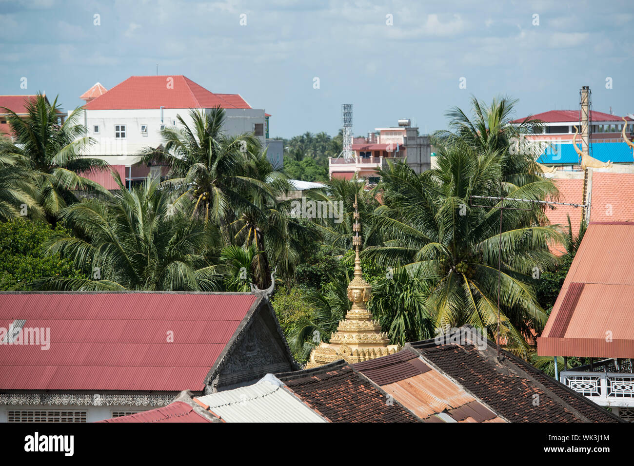 a view of the city centre of Battambang in Cambodia. Cambodia ...