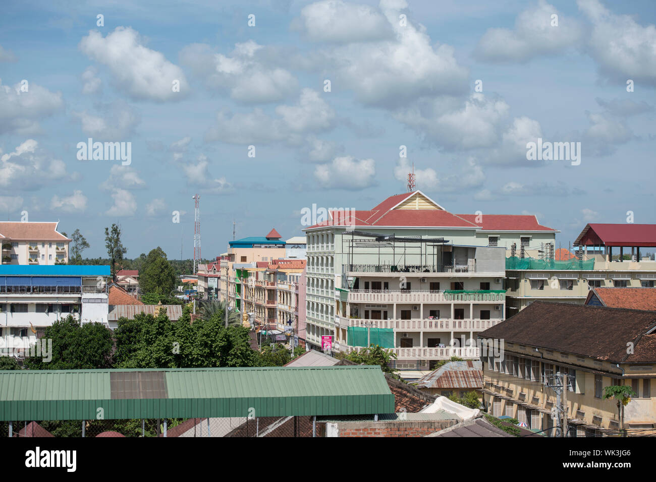 a view of the city centre of Battambang in Cambodia. Cambodia ...