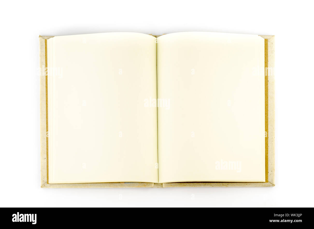 open diary isolated on white background Stock Photo - Alamy