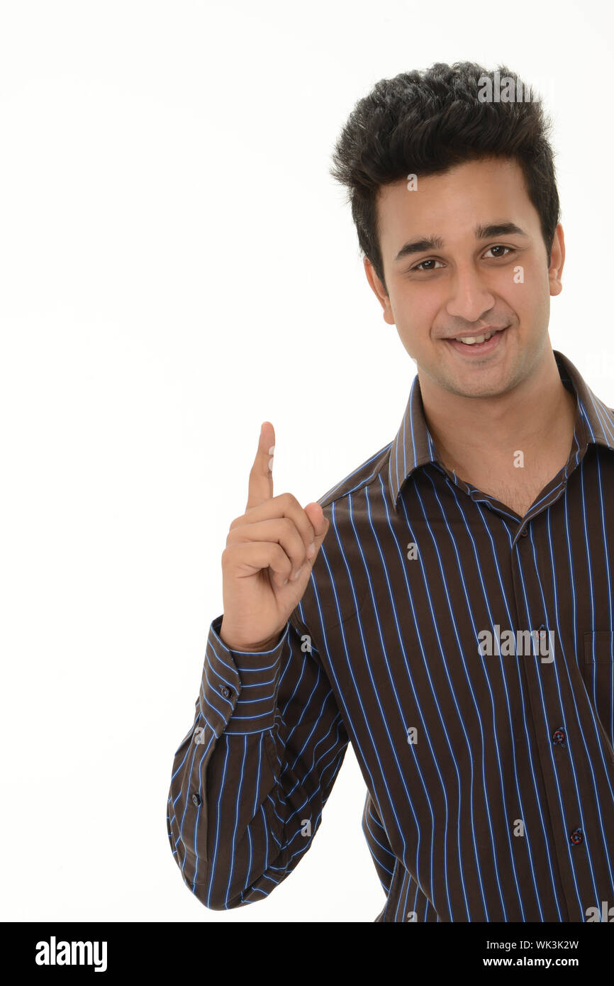 Showing pointing upward hi-res stock photography and images - Alamy