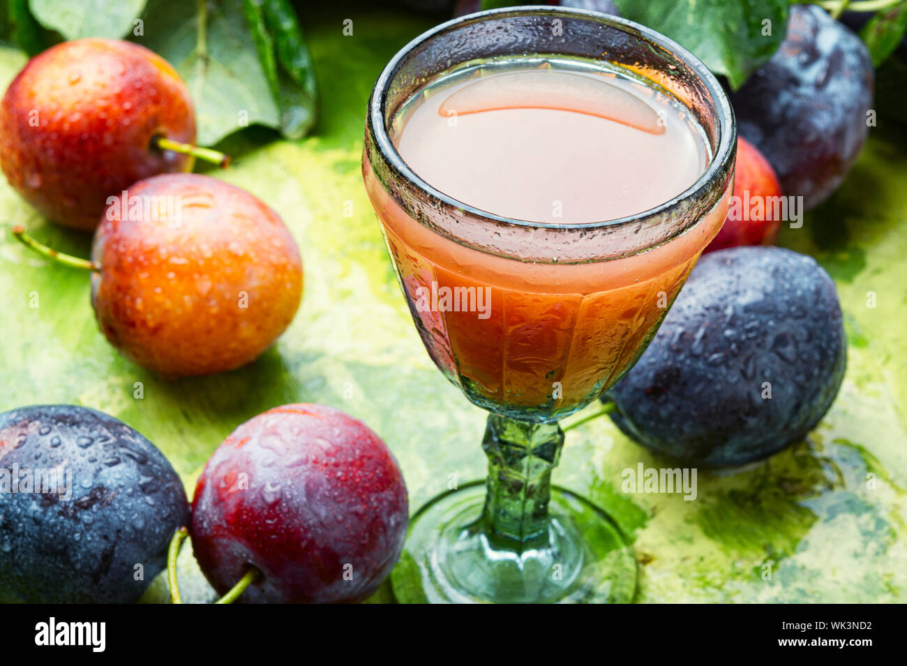 Slivovitsa-plum brandy.Slivyanka,strong alcoholic drink made from ripe ...