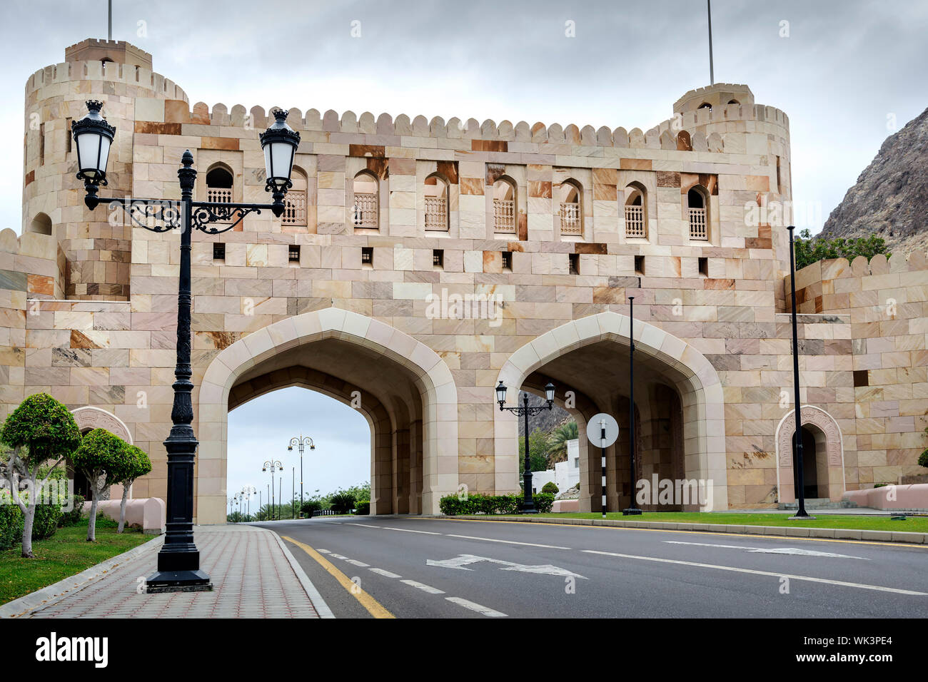 City gate in Muscat, Oman, on a cloudy day Stock Photo - Alamy