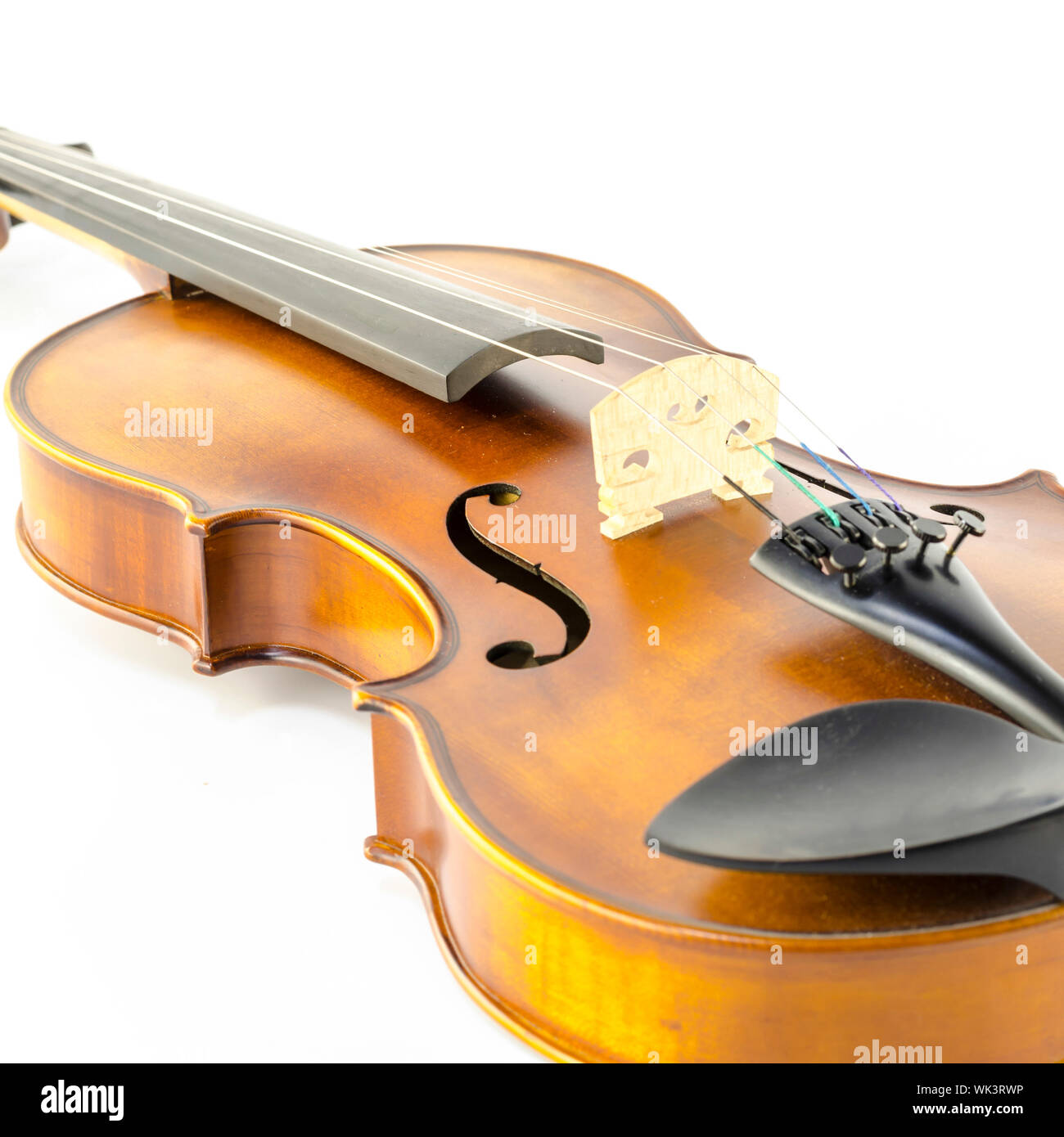 music string instrument violin isolated on white background Stock Photo ...