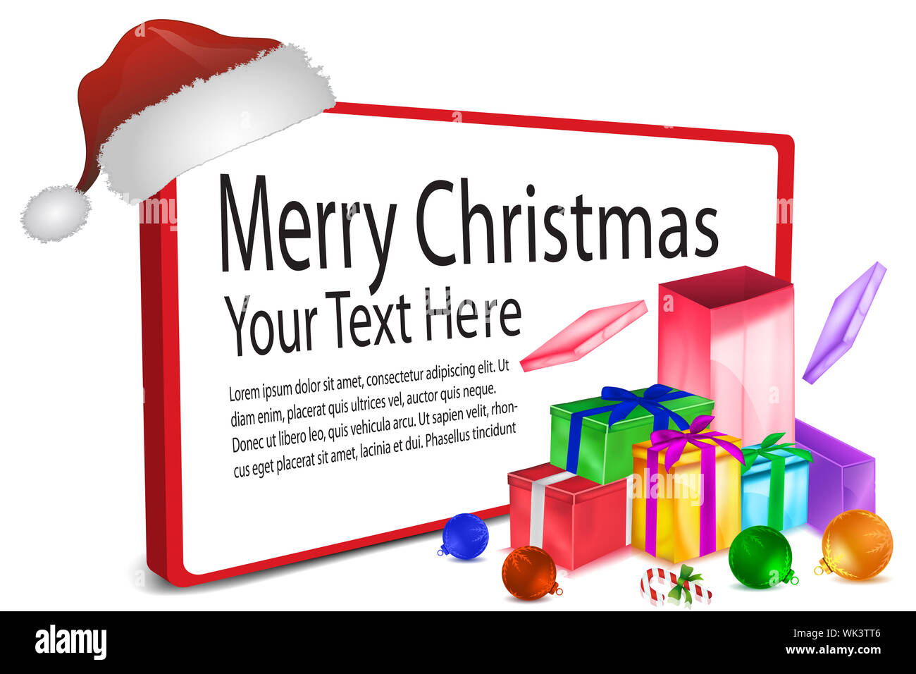 Merry christmas vector colorful Cut Out Stock Images & Pictures - Alamy