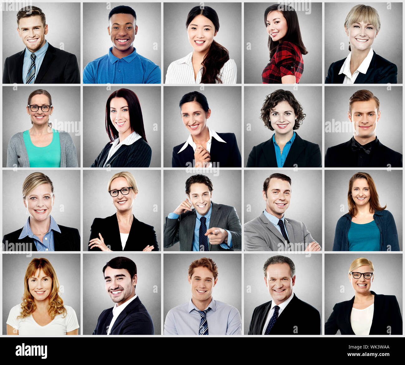 Group of different smiling people Stock Photo - Alamy