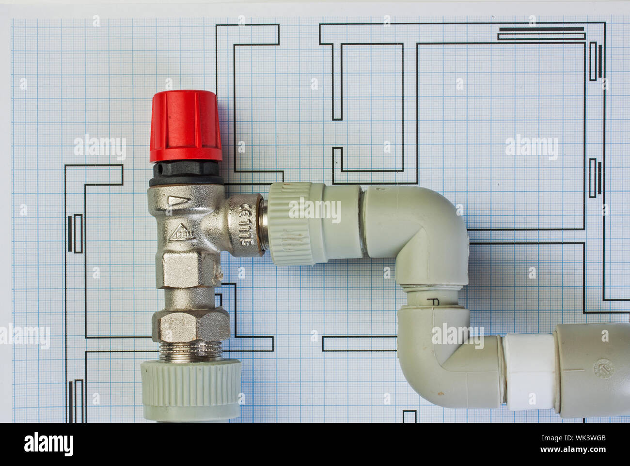 Plumbing fixtures and piping parts Stock Photo - Alamy