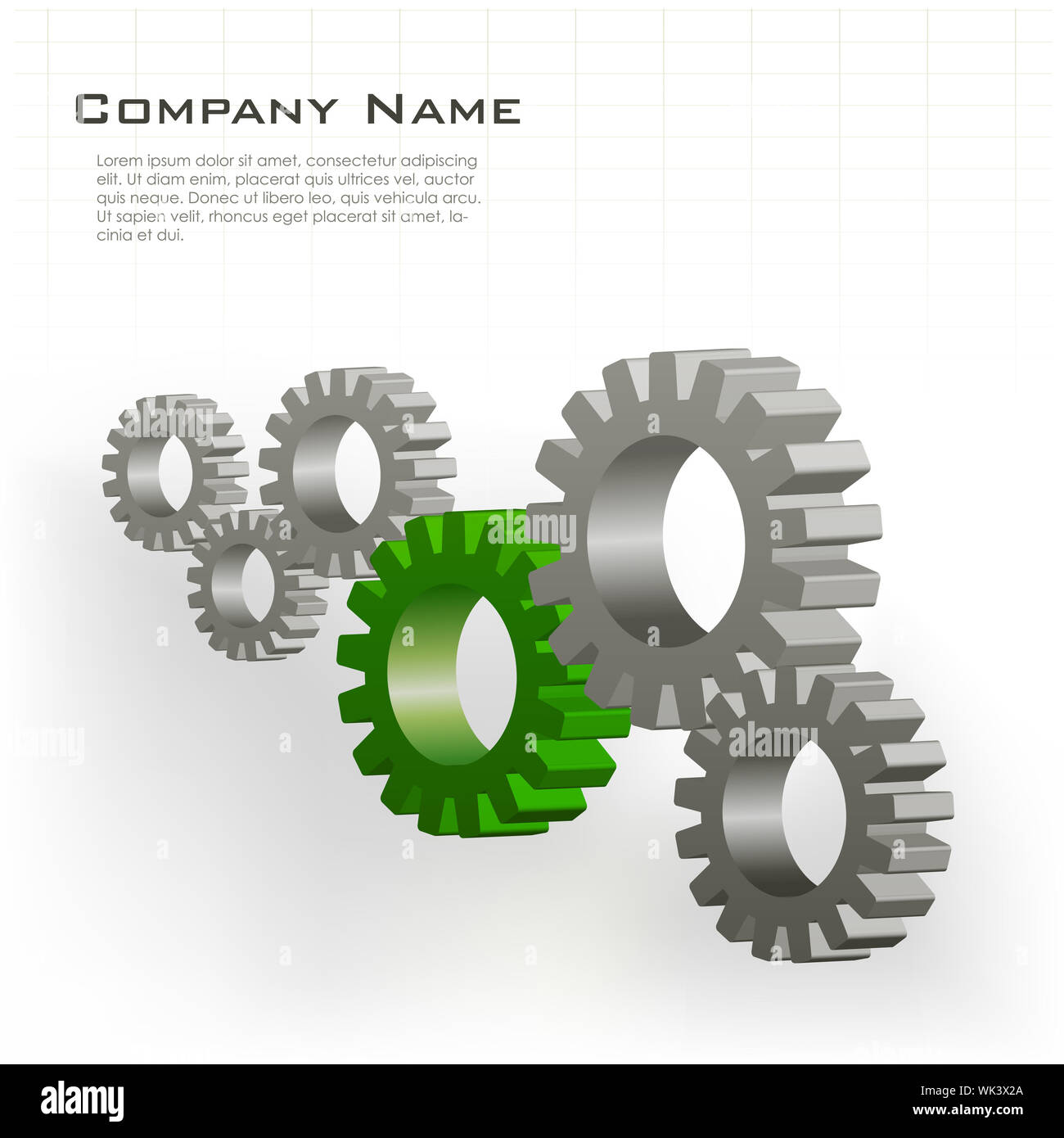 illustration of cog wheels showing team work Stock Photo - Alamy