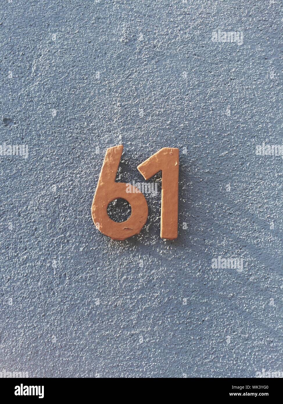 Number 61 High Resolution Stock Photography and Images - Alamy