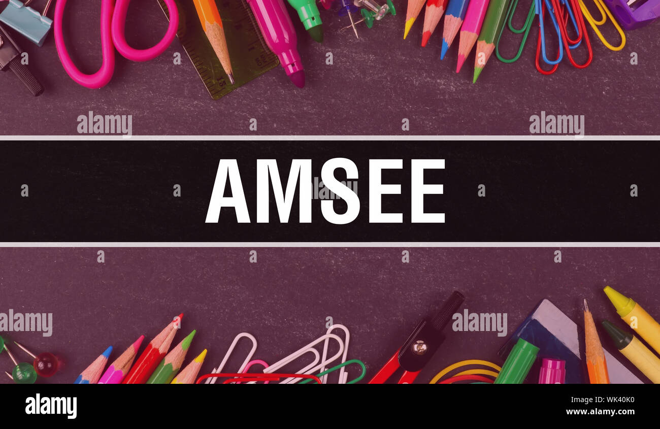 AMSEE text written on Education background of Back to School concept ...