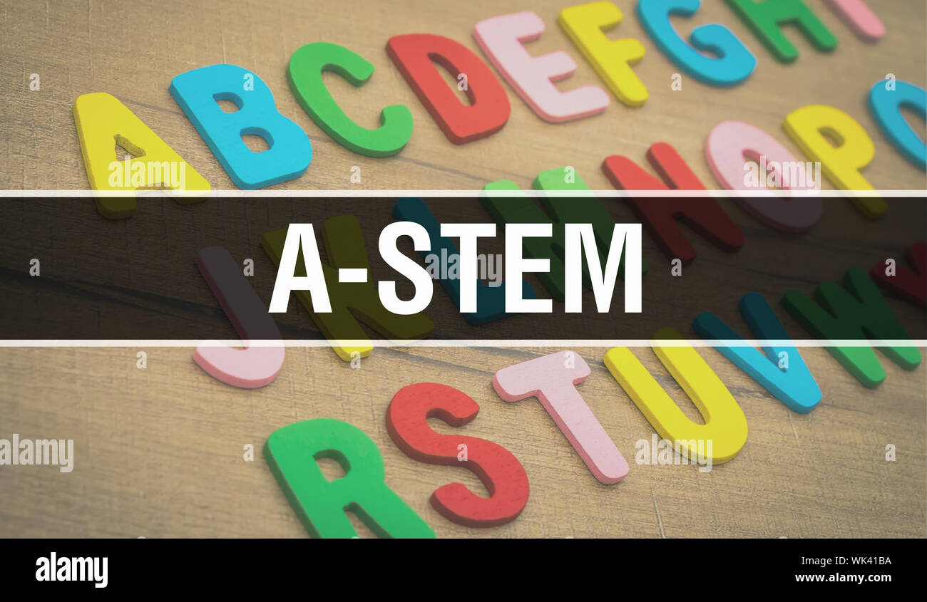 A-STEM with Back to school Education concept background. Abstract ...