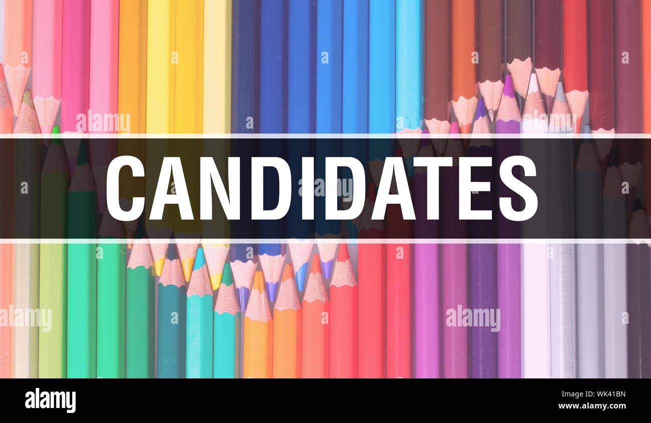 Candidates concept illustration on Back to School banner with Education ...