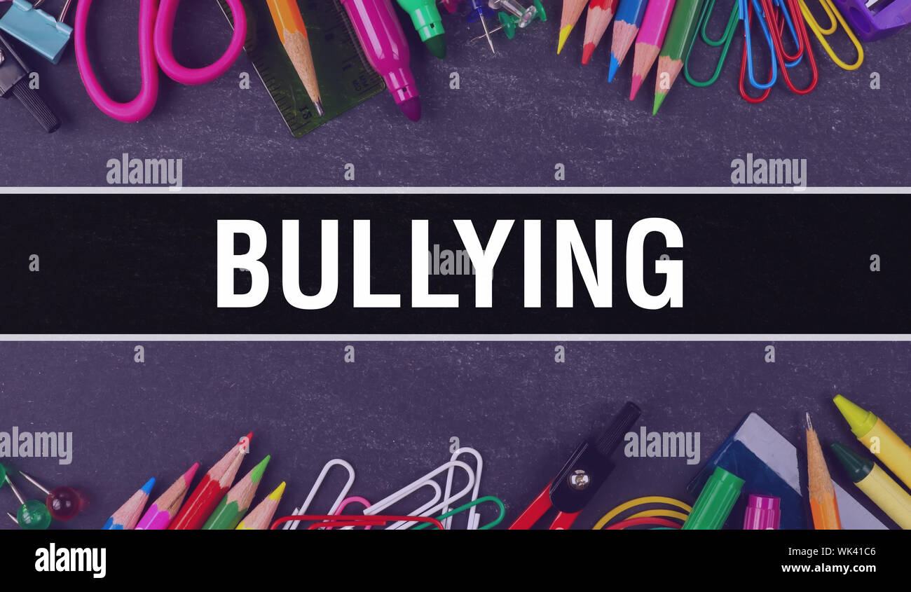 bullying text written on Education background of Back to School concept ...