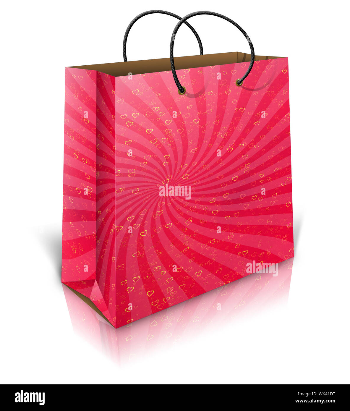Illustration of a gift bag isolated on white background Stock Photo - Alamy