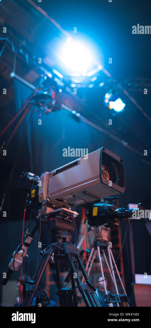 studio camera at the concert. television shooting Stock Photo - Alamy