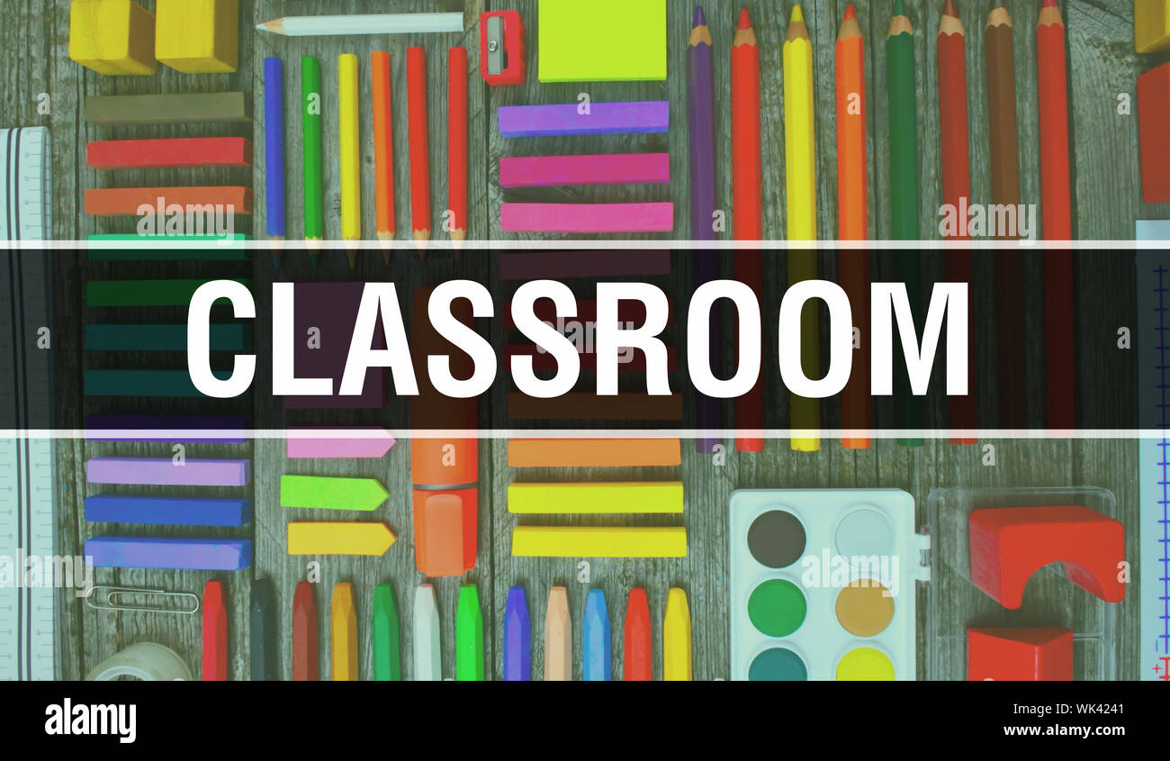 Classroom text with Back to school wallpaper. Classroom and School ...