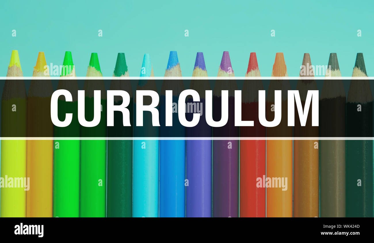 Curriculum concept with education and back to school concept. Creative ...
