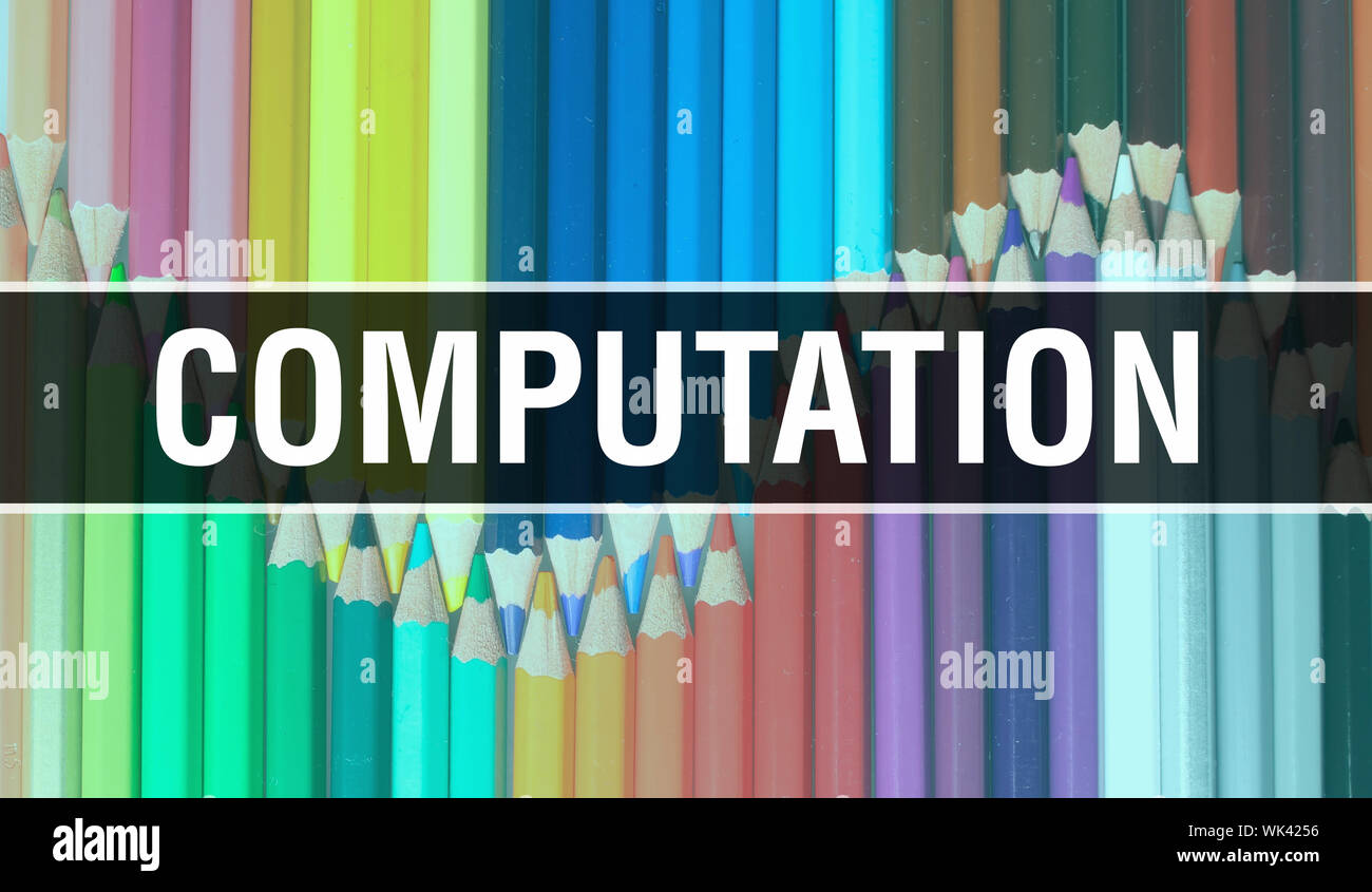 computation concept illustration on Back to School banner with ...