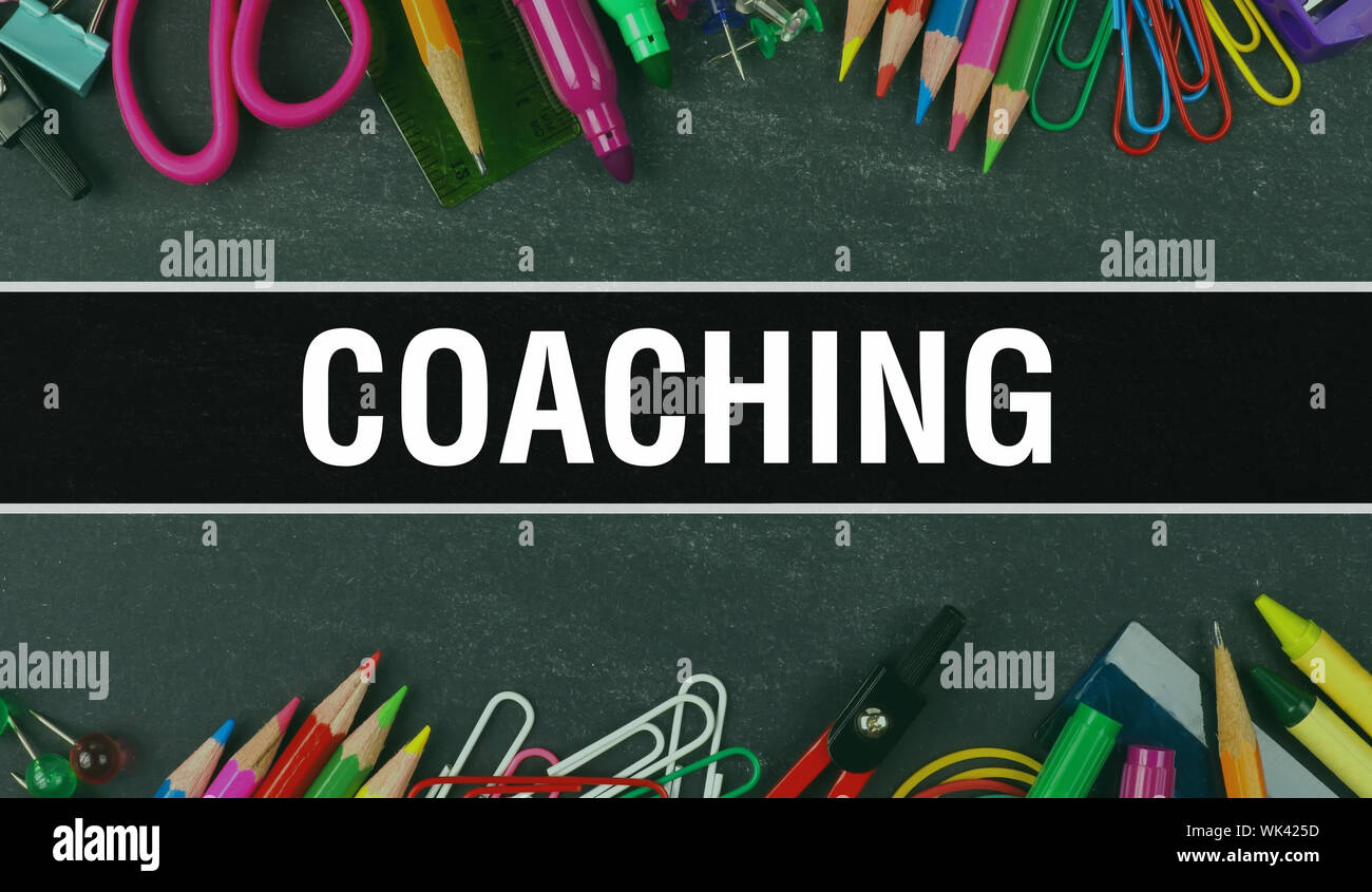 coaching text written on Education background of Back to School concept ...