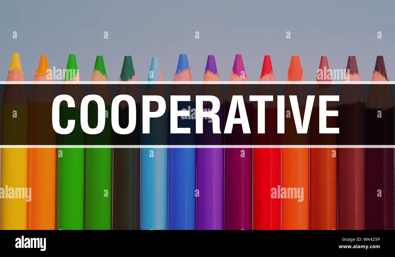 cooperative concept with education and back to school concept. Creative ...