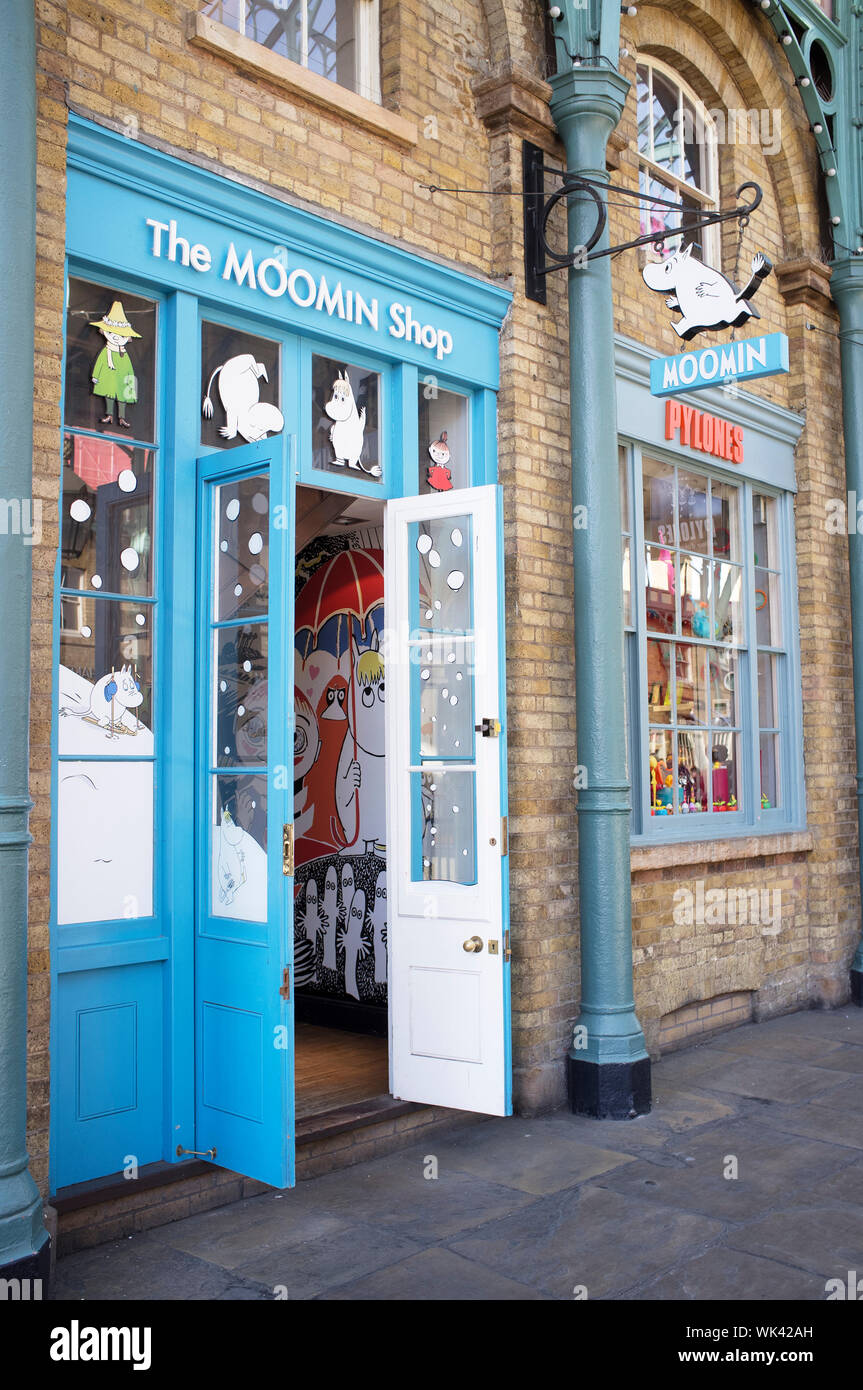 LONDON, UK – APRIL 16, 2014: Shop dedicated to Moomin products. The ...