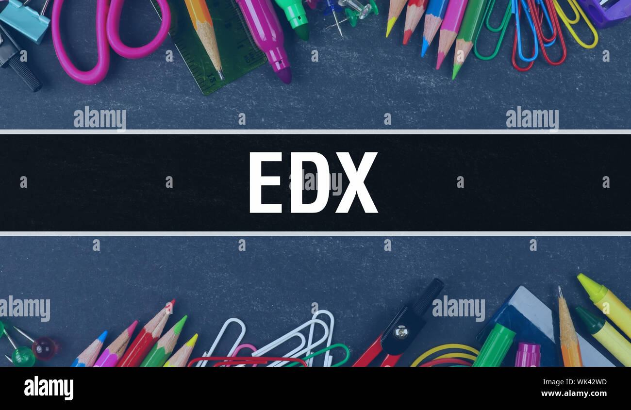 EdX text written on Education background of Back to School concept. EdX ...