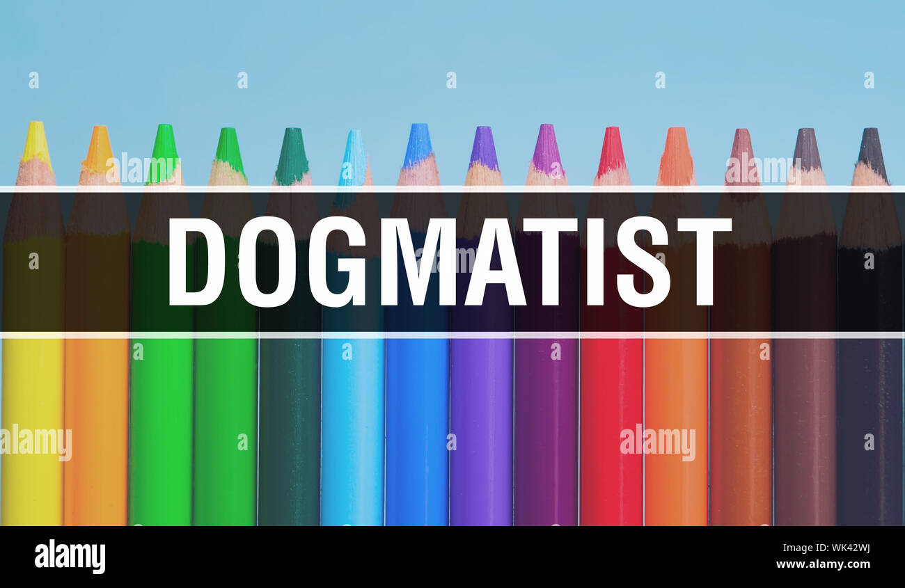 dogmatist concept with education and back to school concept. Creative ...