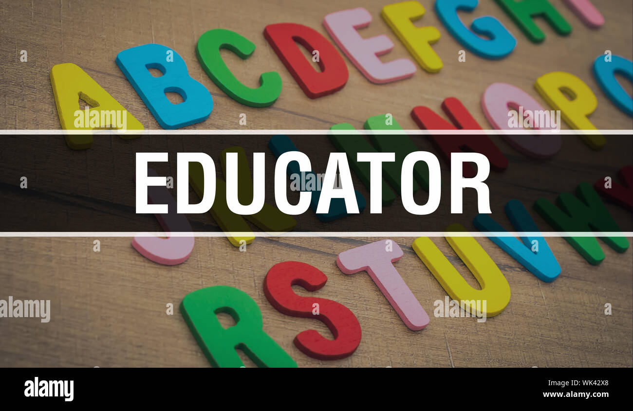 educator with Back to school Education concept background. Abstract ...