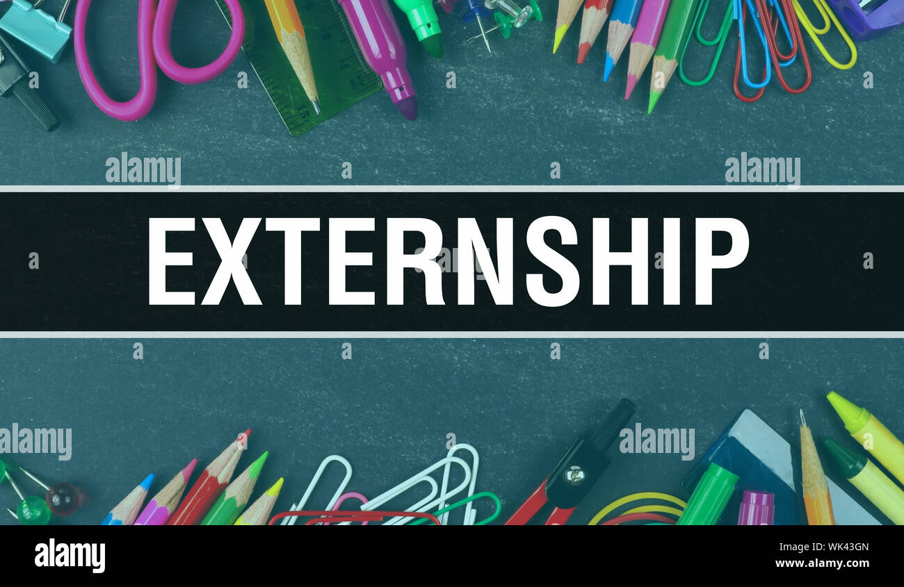 Externship text written on Education background of Back to School ...