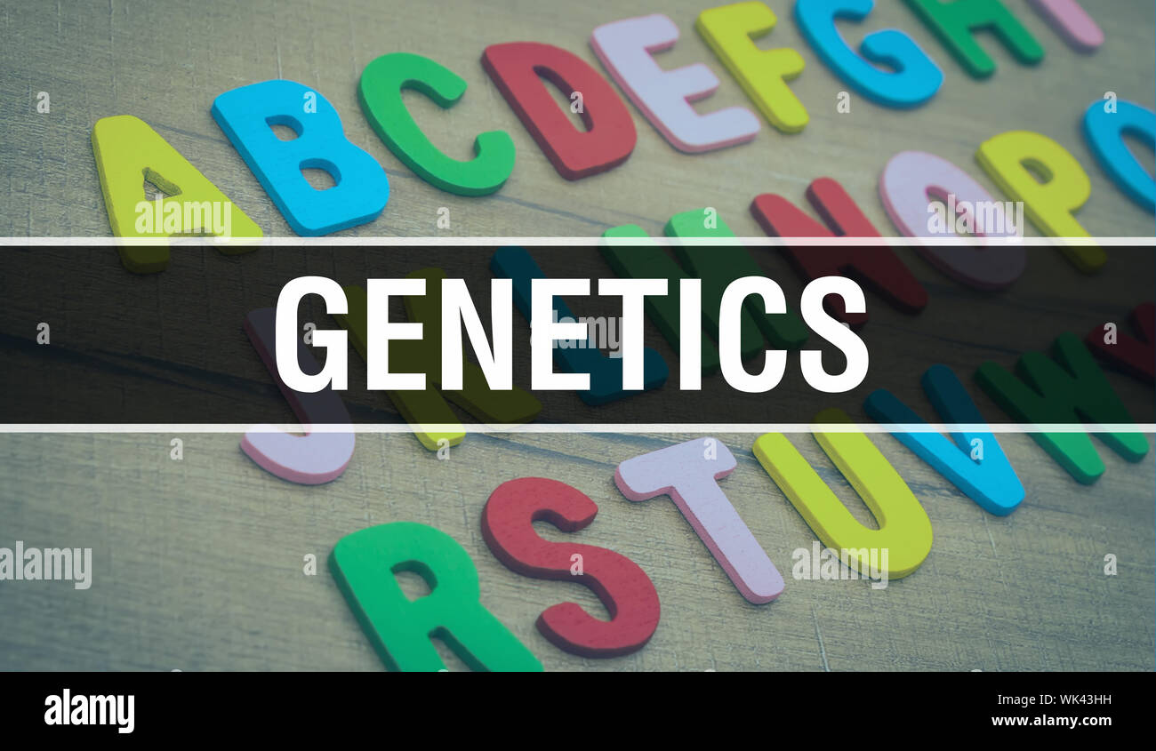 Genetics with Back to school Education concept background. Abstract ...