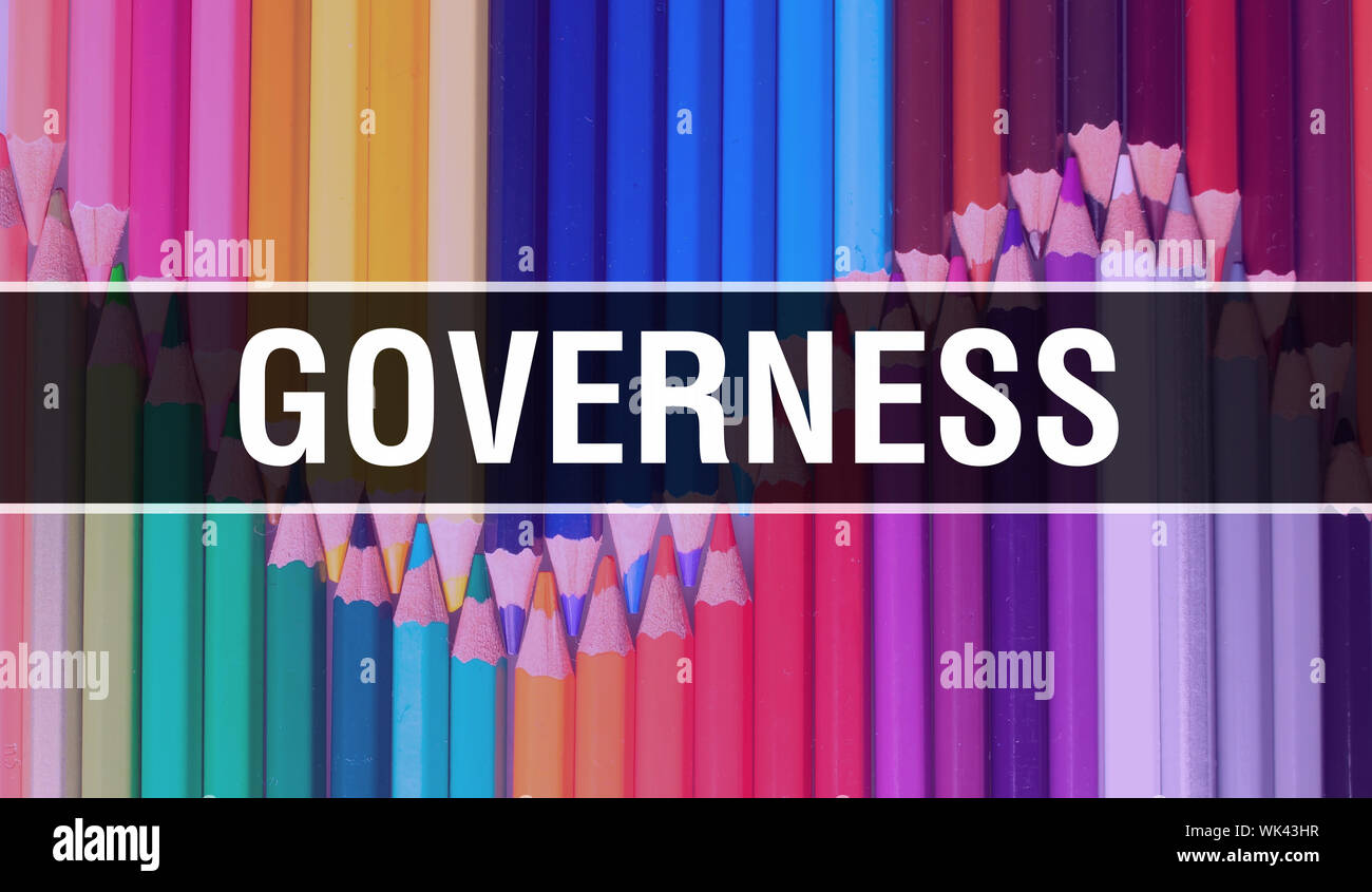 Governess concept illustration on Back to School banner with Education ...