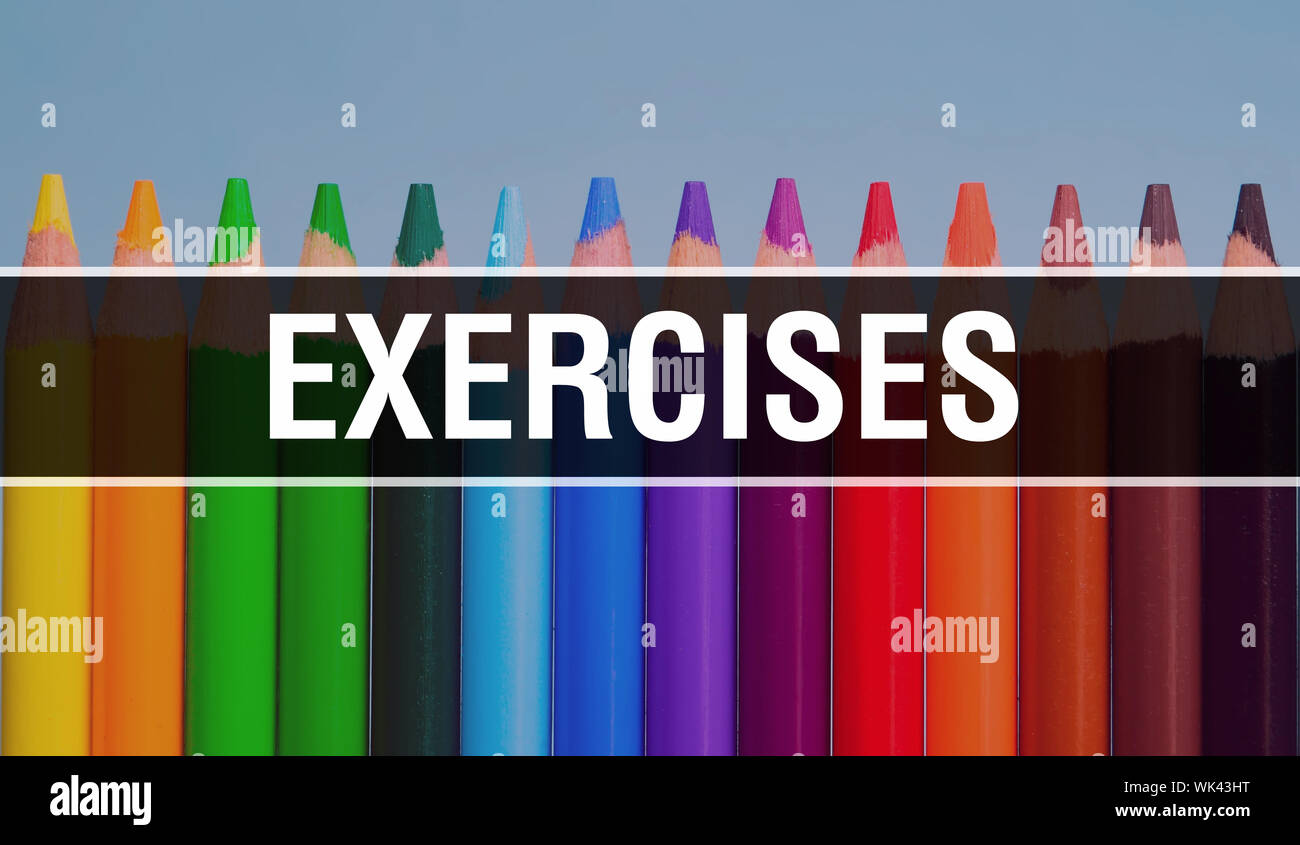 exercises concept with education and back to school concept. Creative ...