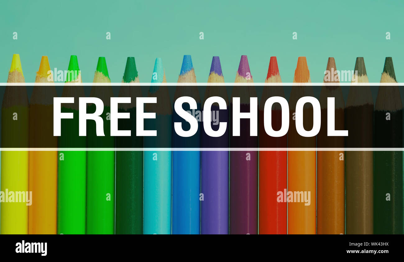 Free School concept with education and back to school concept. Creative ...