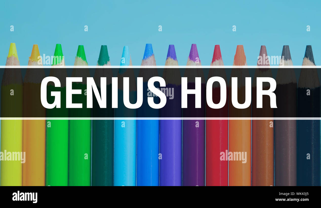 Genius hour concept with education and back to school concept. Creative ...