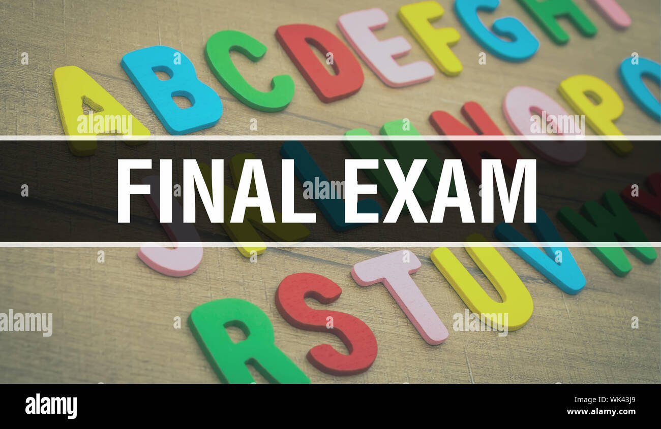 Final exam with Back to school Education concept background. Abstract ...