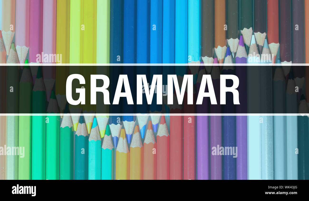 grammar concept illustration on Back to School banner with Education ...