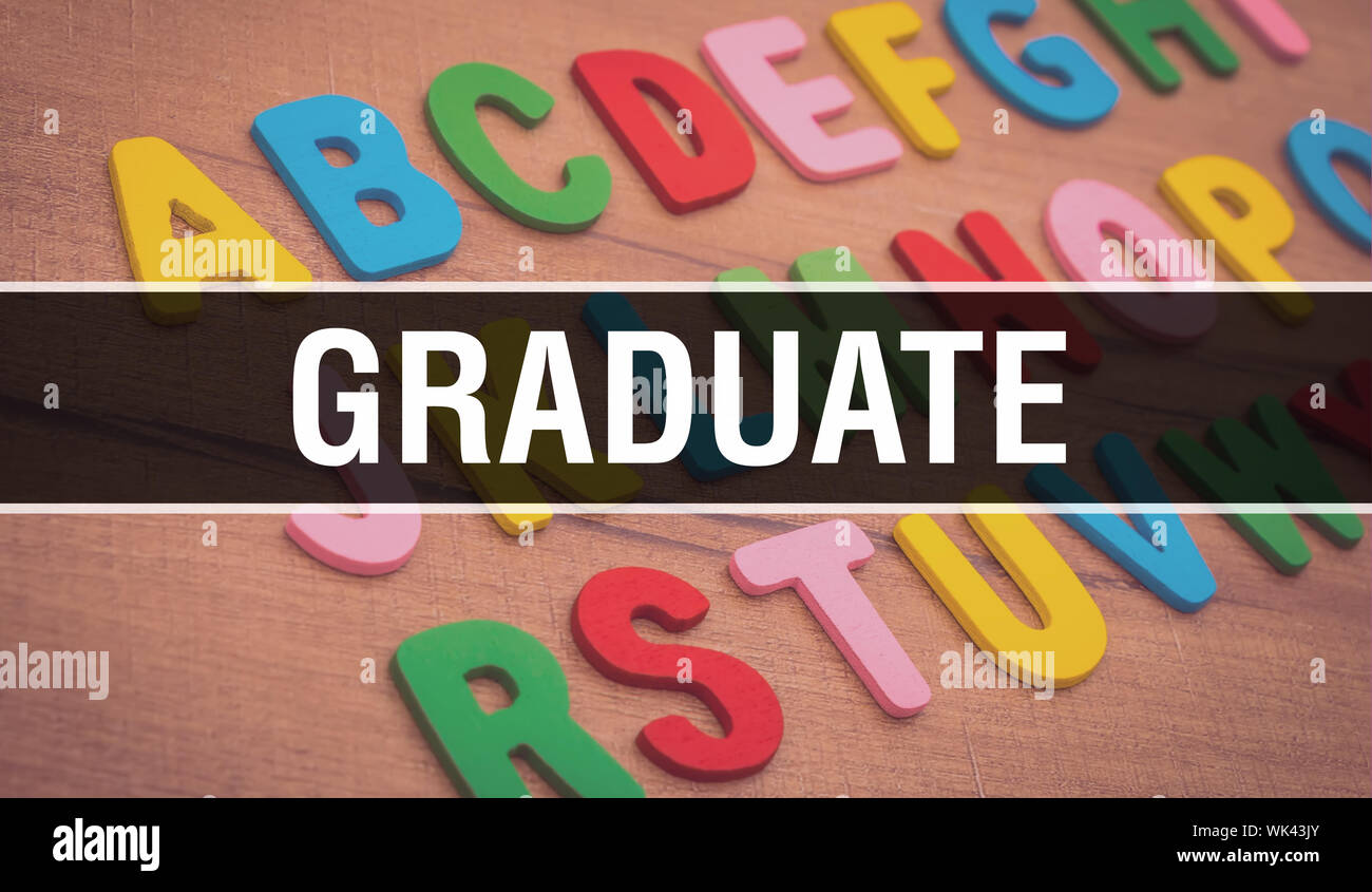 Graduate with Back to school Education concept background. Abstract ...