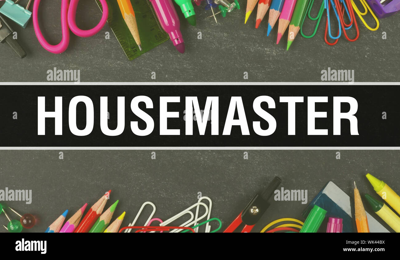 Housemaster text written on Education background of Back to School ...