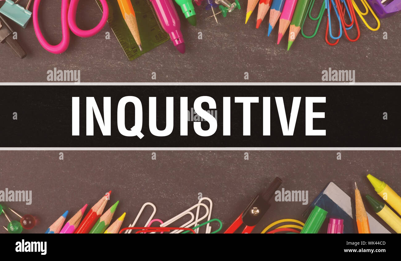 Inquisitive text written on Education background of Back to School ...