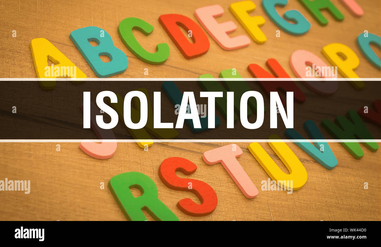 Isolation with Back to school Education concept background. Abstract ...