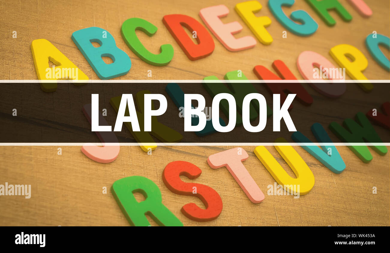 Lap book with Back to school Education concept background. Abstract ...