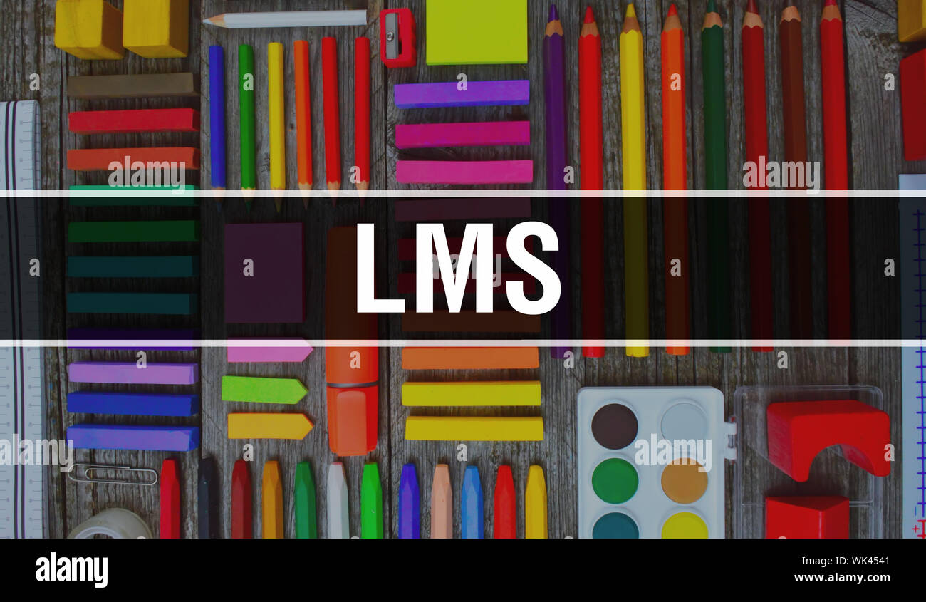 LMS text with Back to school wallpaper. LMS and School Education ...