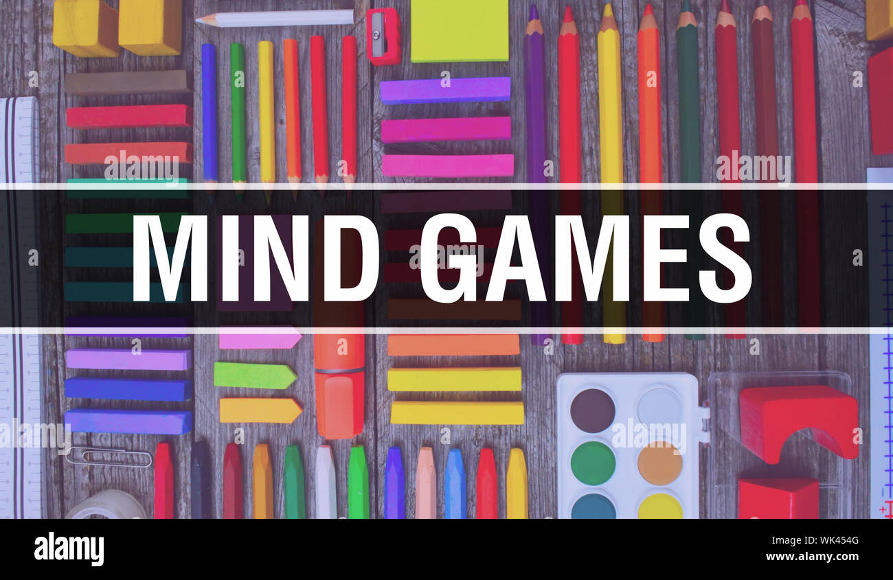 Mind games text with Back to school wallpaper. Mind games and School ...
