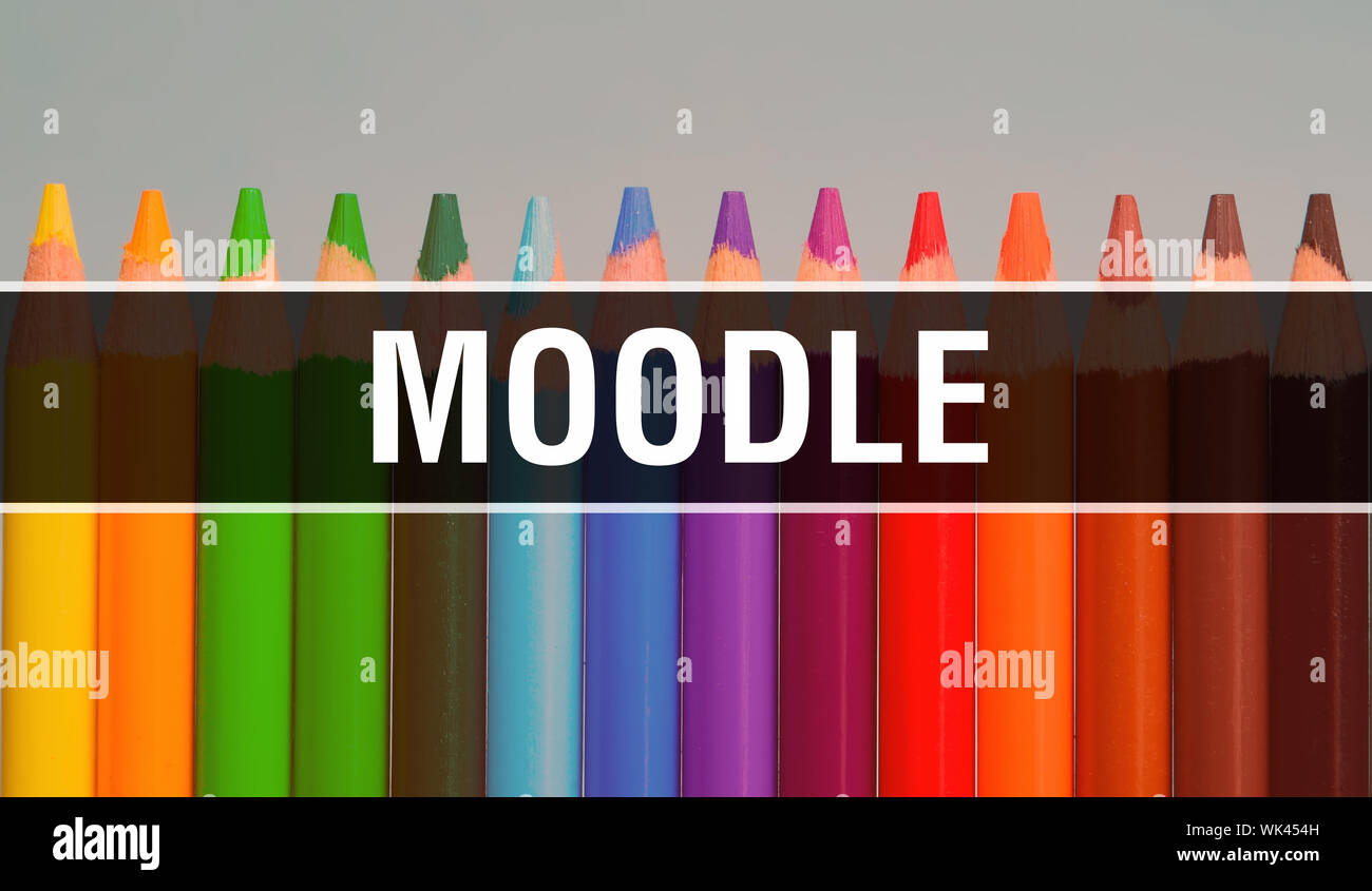 Moodle concept with education and back to school concept. Creative ...