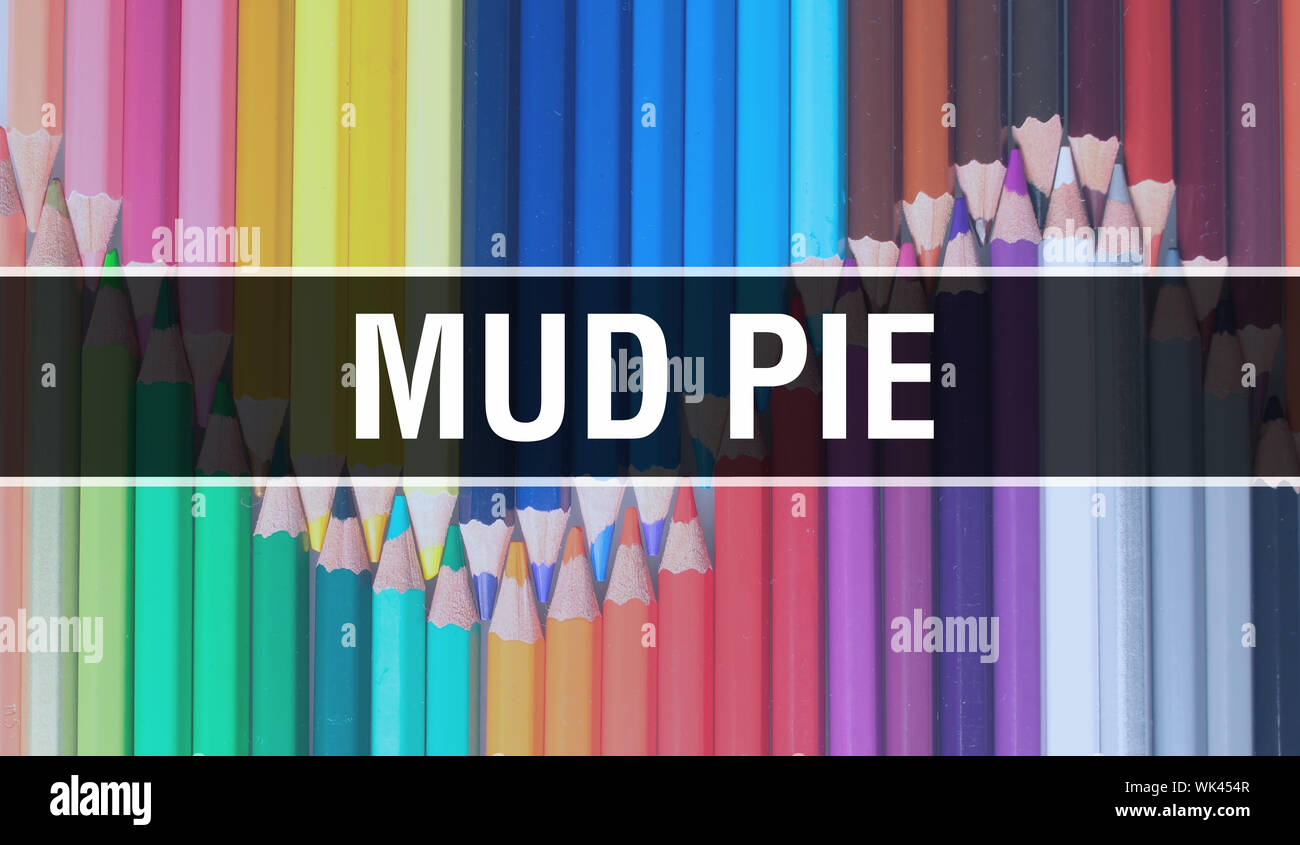 Mud pie concept illustration on Back to School banner with Education ...