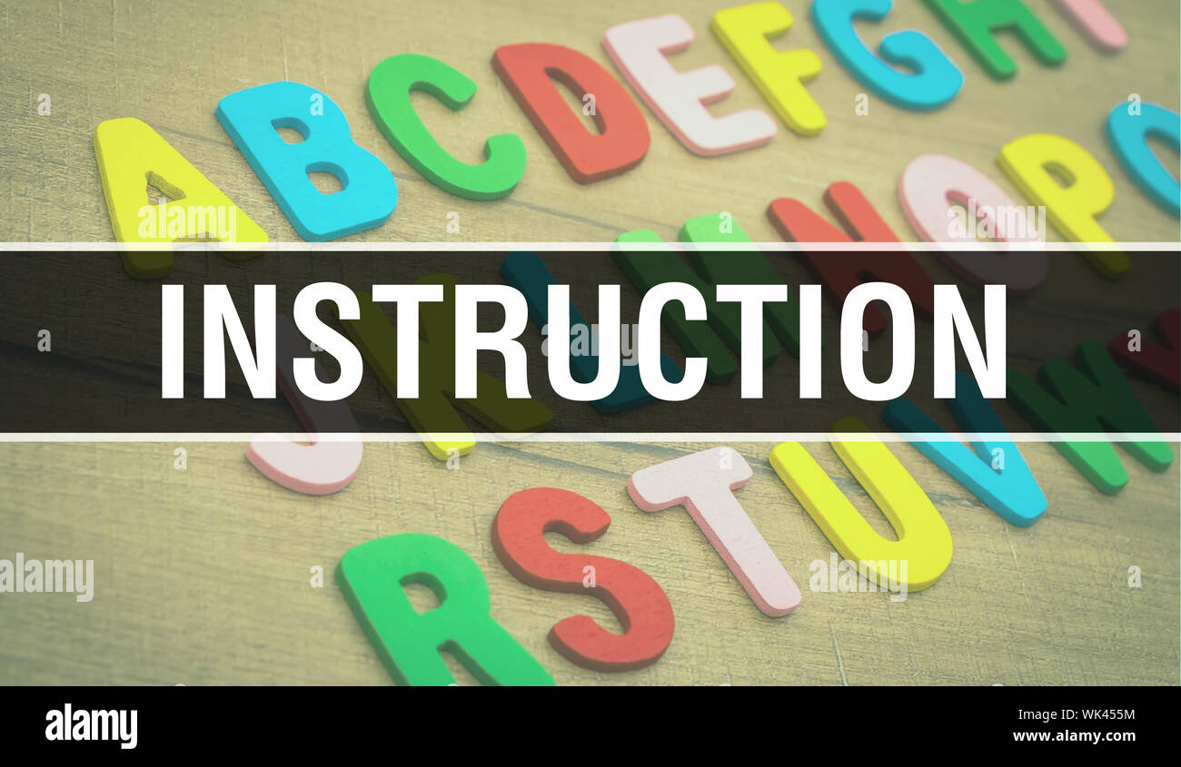 instruction with Back to school Education concept background. Abstract ...