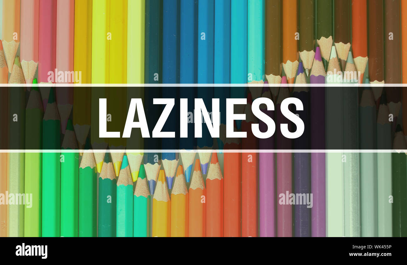 laziness concept illustration on Back to School banner with Education ...