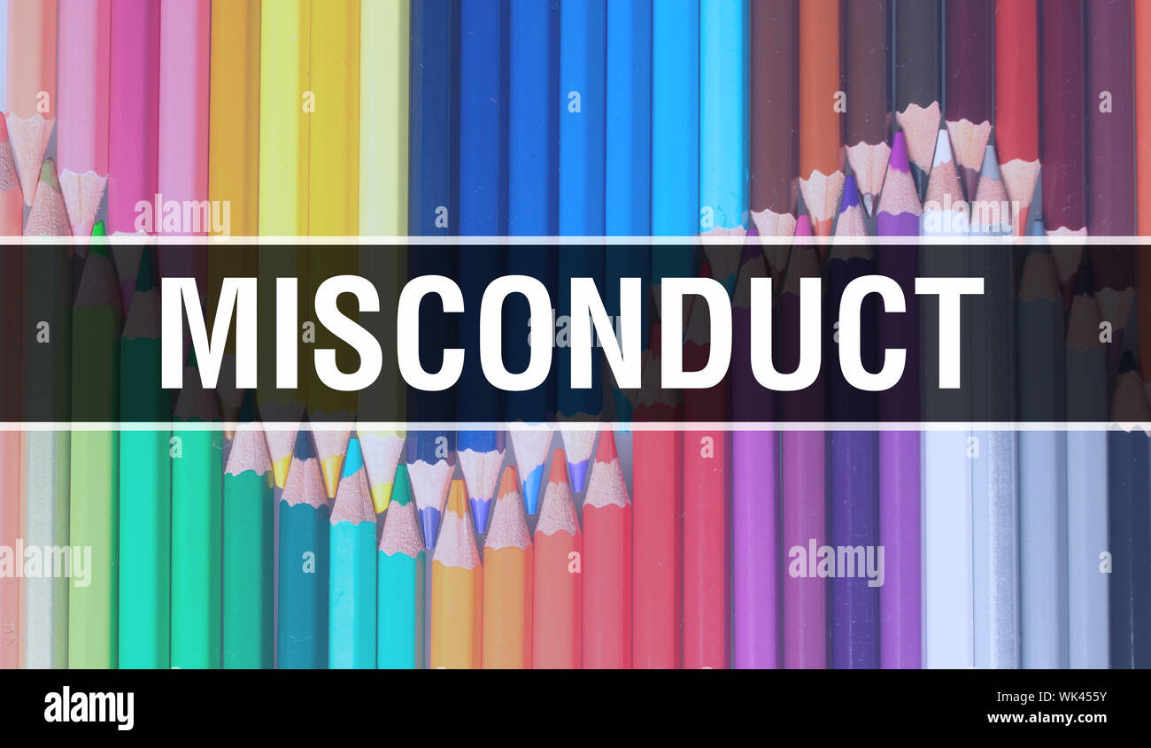 misconduct concept illustration on Back to School banner with Education ...