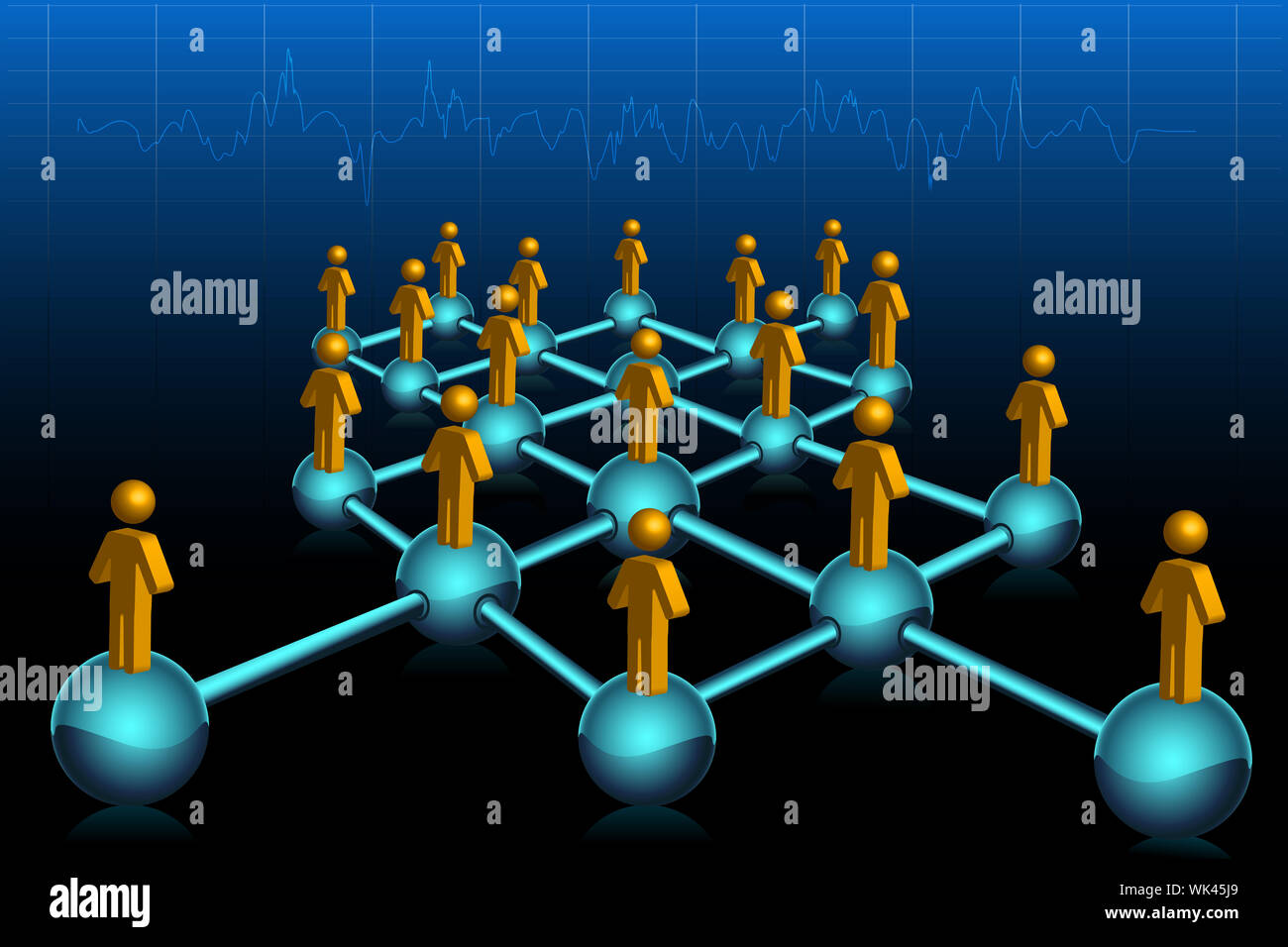 illustration of networking Stock Photo - Alamy