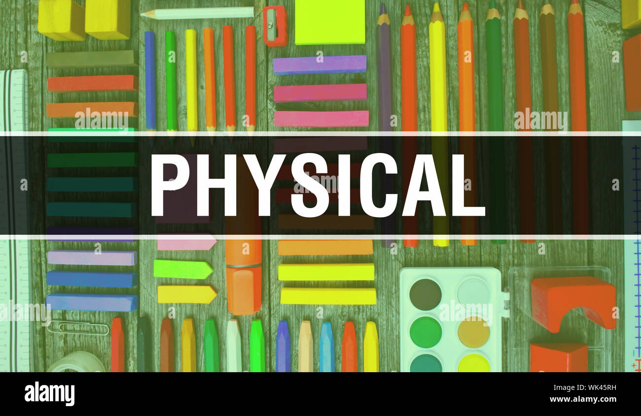 Physical text with Back to school wallpaper. Physical and School ...